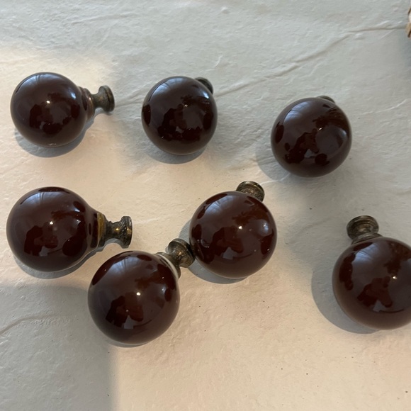 Accents | Vintage Glass Brown Knobs | Poshmark